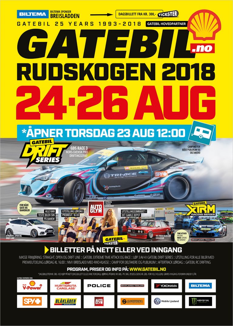 Ticket information Gatebil 2018 – Gatebil